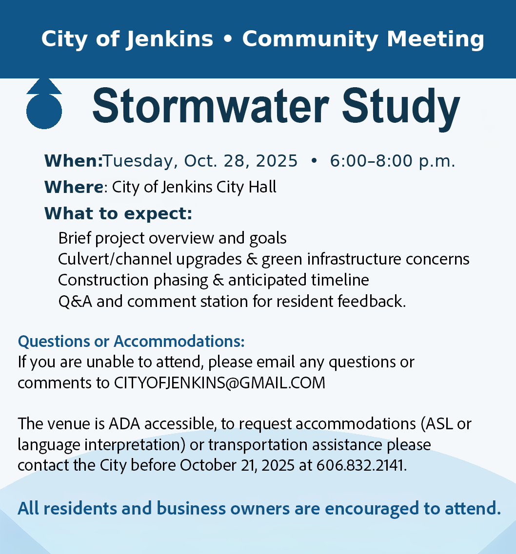 Jenkins to hold meeting on stormwater and flood-mitigation plan ...